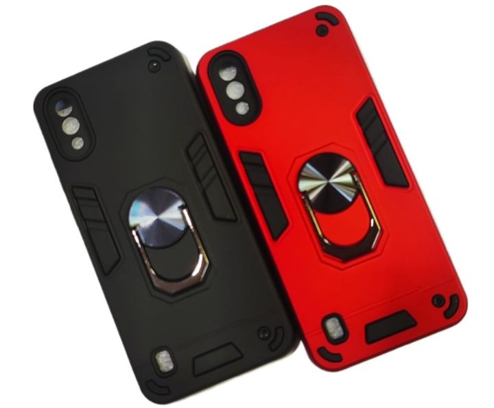 ZTE BLADE A5 2020 Hard Shockproof Armor Back Cover with Finger Ring ...