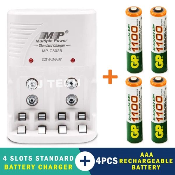 Standard Battery Charger - 4 Slots (for AA/AAA/9V Nimh/Nicd ...