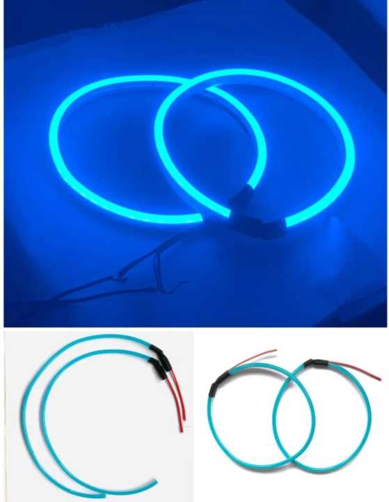 2 Pieces ICE BLUE COLOR Three Wheel Head Light Ring LED Neon Flexible ...