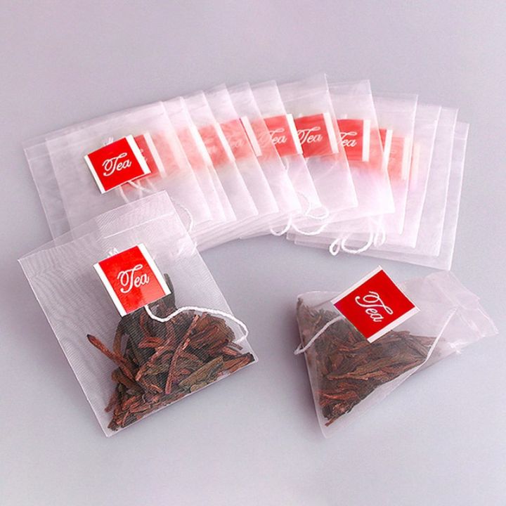 100Pcs Tea Bag Infuser with String Heal Seal 7 x 6cm Sachet Filter ...