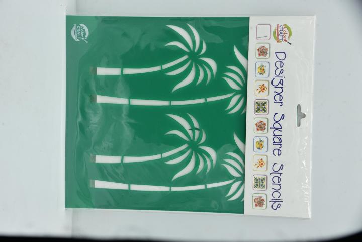Designer Square Stencil Coconut Trees | Daraz.lk
