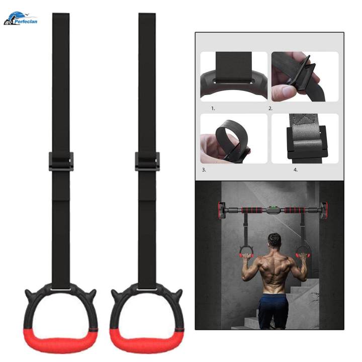 Gymnastics Rings Strength Training Nonslip Handle Training Rings 300kg ...