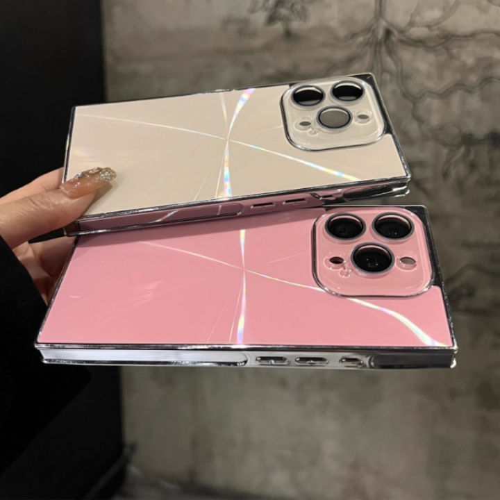 HODON Crystal Lens Protection Square Phone Case For iPhone 16 15 14 ...