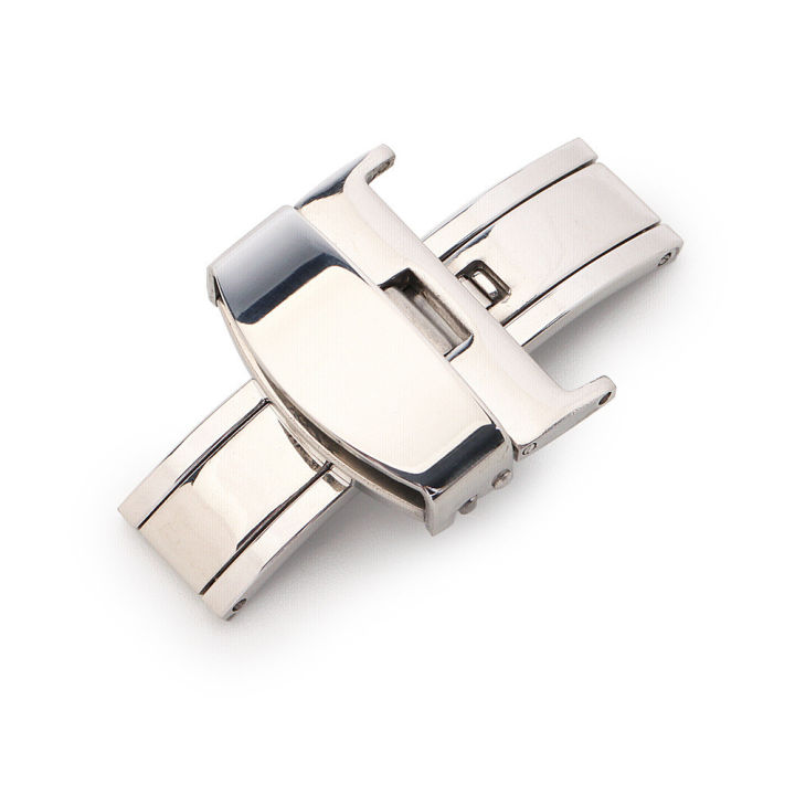 【Unique features】Stainless Steel Solid Double Push Button Fold Watch ...