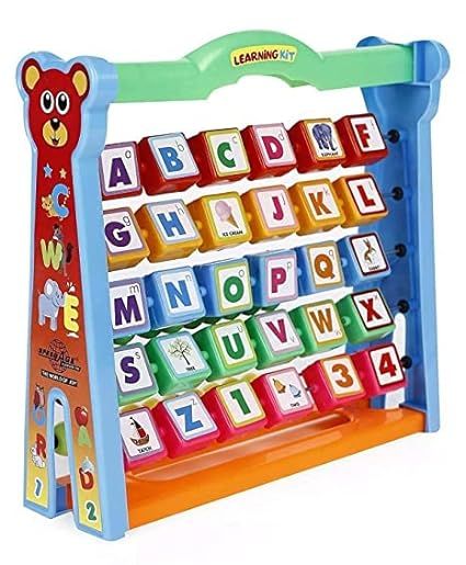 Boriva Learning kit Alphabets Picture and Numbers Play Abacus Learning ...