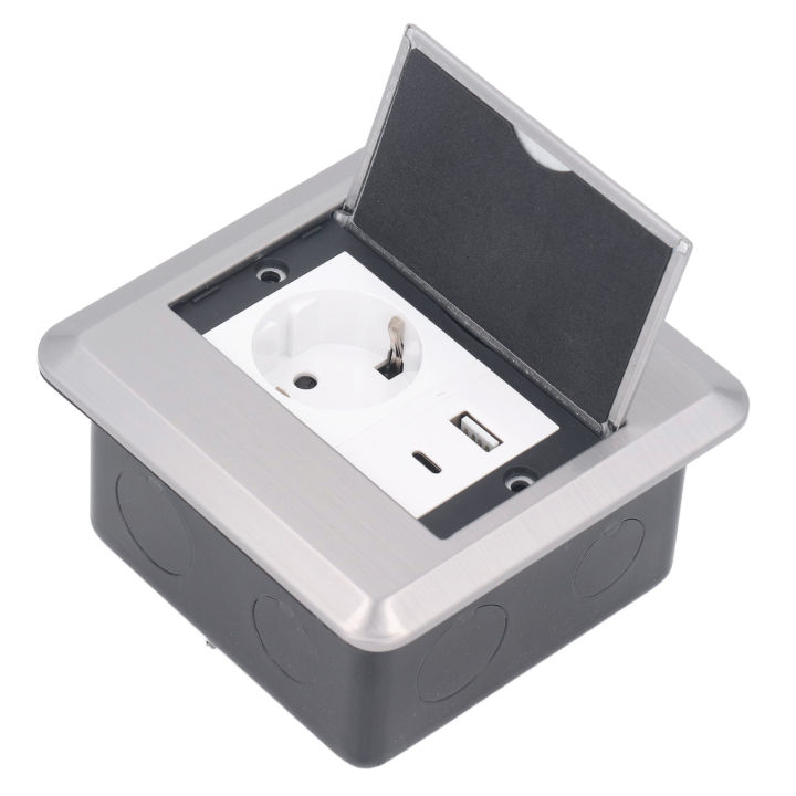 Recessed Floor Outlet 16A EU Socket USB Type C Port Floor Power Outlet ...