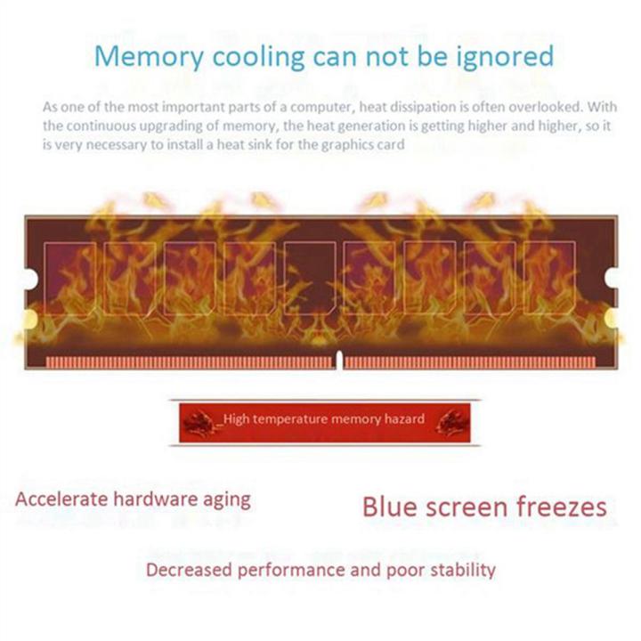 4Pcs Pure Copper RAM Heatsink Radiator for Ram Memory Cooler Cooling Heat Sink Desktop Memory ...