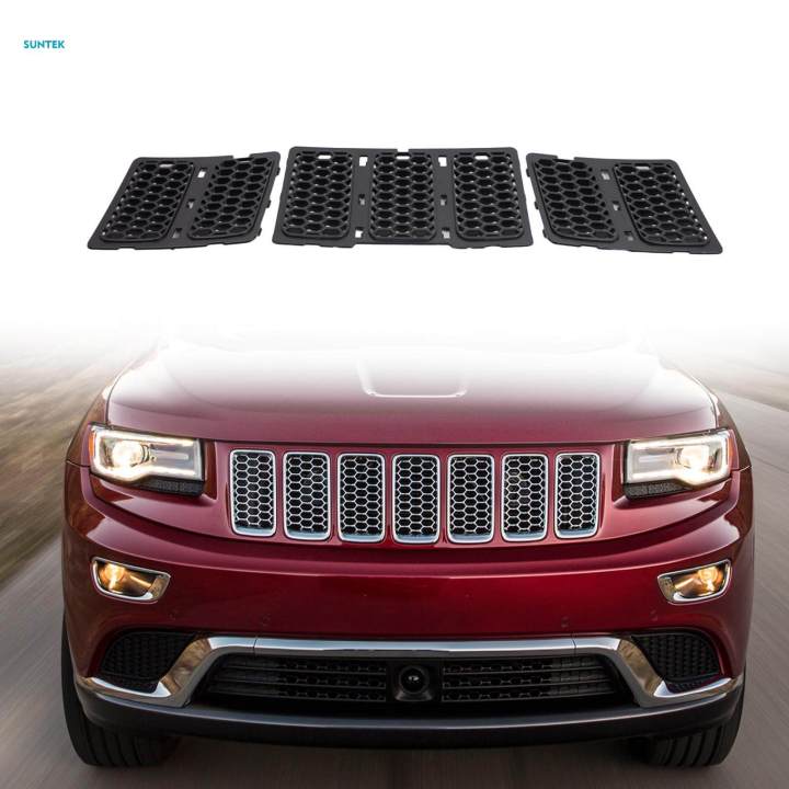 3x Honeycomb Grille Inserts Mesh Grill 68143073AC Black Replace Parts ...