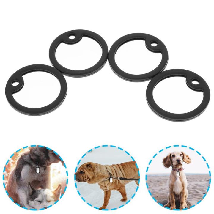 4Pcs Dog ID Tag Tag Silencer Personalised Silicone Men Necklace Badge ...