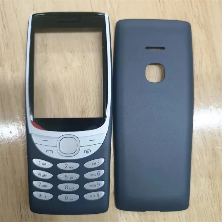 For Nokia 8210 4G Full Housing Case Front Frame+Battery Cover +English ...