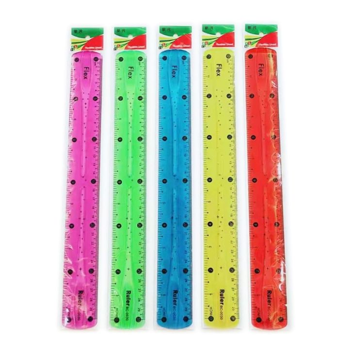 Pieces Flexible Ruler, Ruler Straight Soft Bendable Ruler for School ...