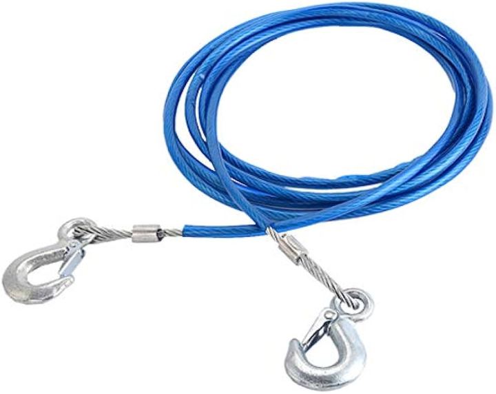 Car Wire Tow Rope 12MM 4M Wire Cable Safety Hook Steel Wire Trailer Car ...