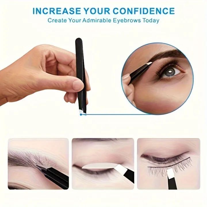 NEW 4Pcs Face Hair Removal Beautfy Makeup Tool Eyebrow Tweezers Rose ...