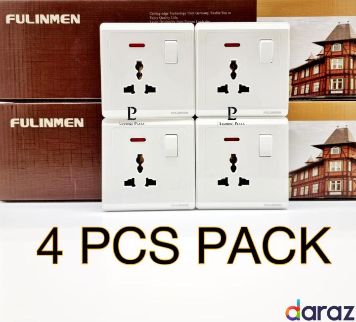 4 PCS - Universal Wall Switch Socket - Multi Plug - Socket Outlet -Plug ...