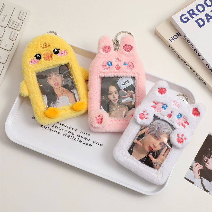 Korean Cartoon Plush Photo Frame Cute Card Case Original Girl Idol ...