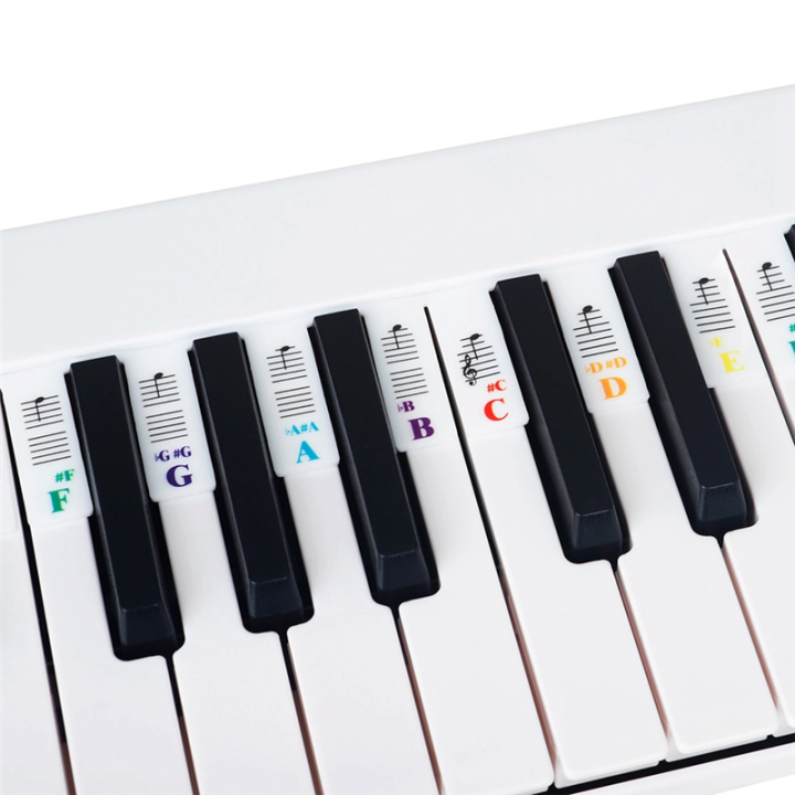 2 Piece Piano Note Sticker Button Strip Silicone Color Universal White ...