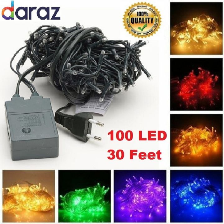 100 LED Light String 30 Feet - Christmas/Vesak Lights - Led Light Wel ...