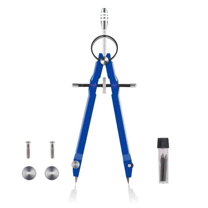 Geometry Set with Lock, Math and Precision Compass, Metal(blue) | Daraz.lk