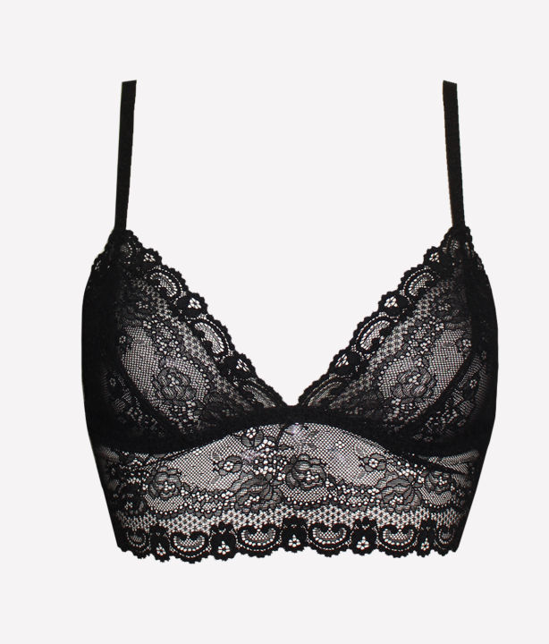 Tofo Womens Sheer Lace Long Line Bralette Daraz Lk