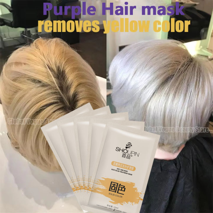 Magic Lock Color Hair Mask Blonde Hair Bleaching Yellow Remove Linen ...