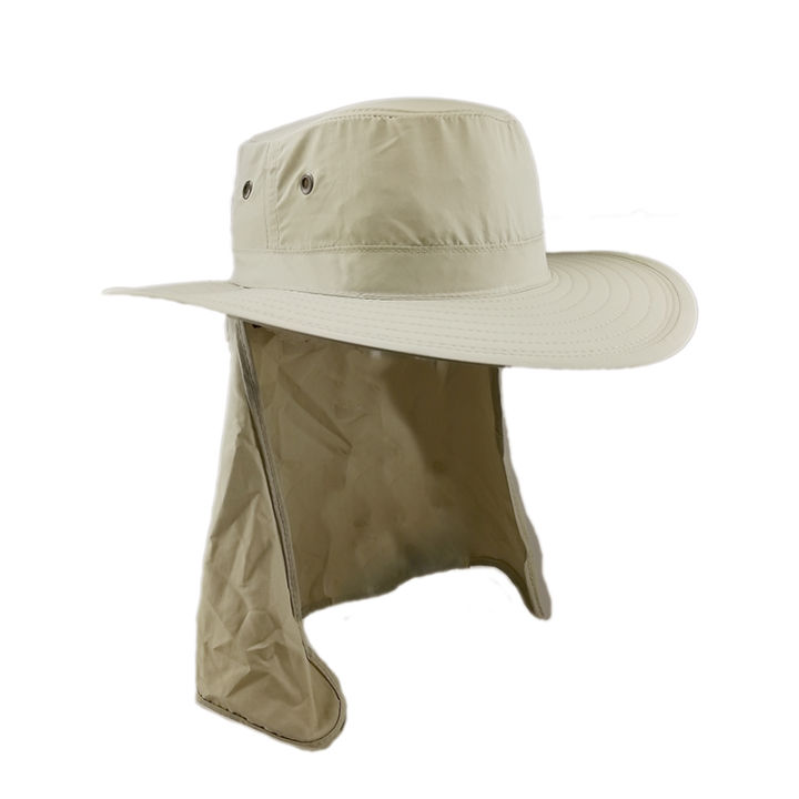 Unisex Sun Protection Water Repellent Hat With Fold-Up Neck shield ...