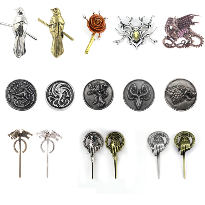 Game Of Thrones Hand Of Kings Brooch Ice Fire Pin Dragon Scale Speak ...