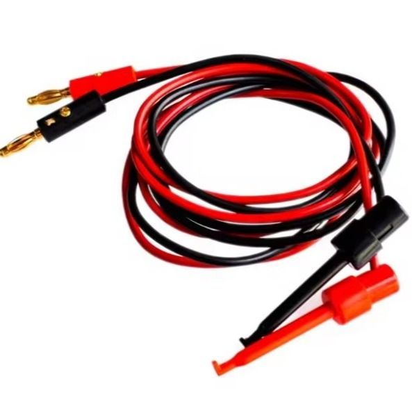 1 Pair 1M 4mm Banana Plug connectors to Hook Clip adapter electric ...