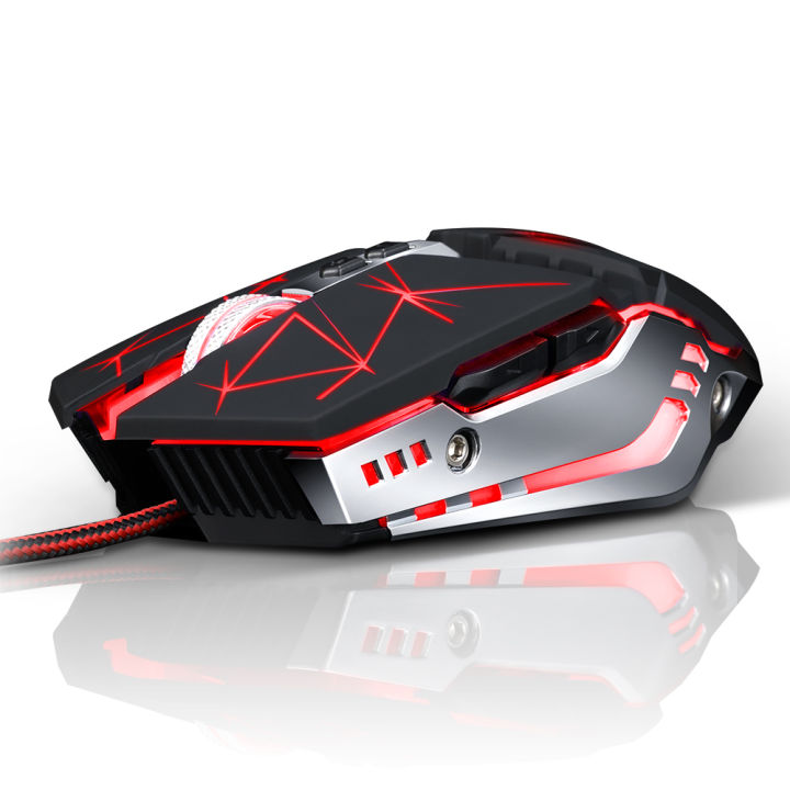 T-Wolf V7 Mechanic Gaming Mouse DPI Adjustable LED RGB Wired USB ...