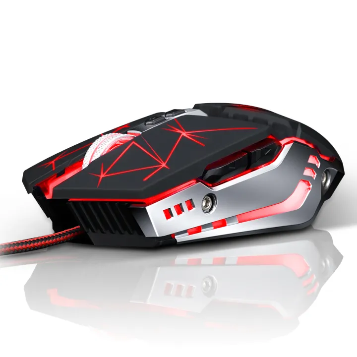 T-Wolf V7 Mechanic Gaming Mouse DPI Adjustable LED RGB Wired USB ...
