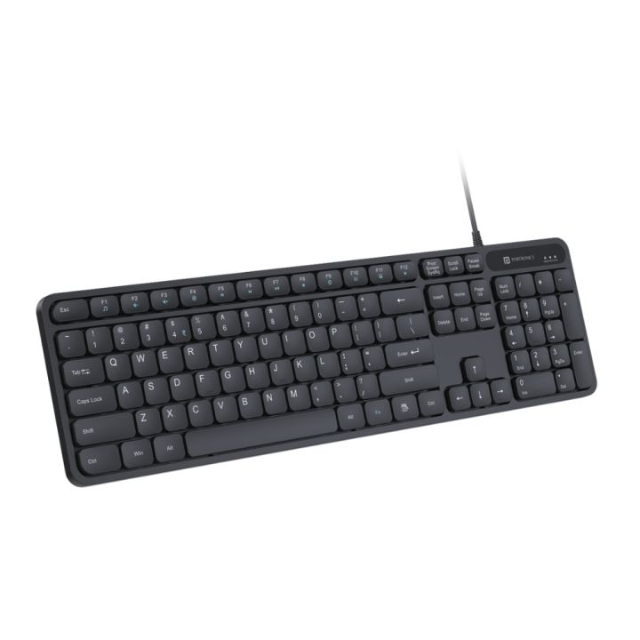 INDENA KC-01-E BLACK WIRED MULTIMEDIA SILENT SMOOTH OFFICE KEYBOARD ...