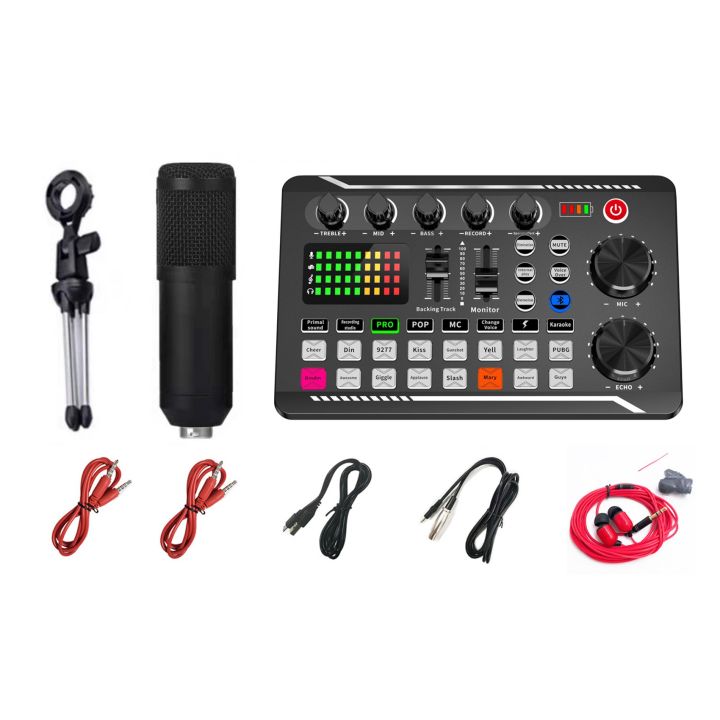 F998 Audio Mixer Live Sound Card BM800 MIC Microphone Mobile Phone ...