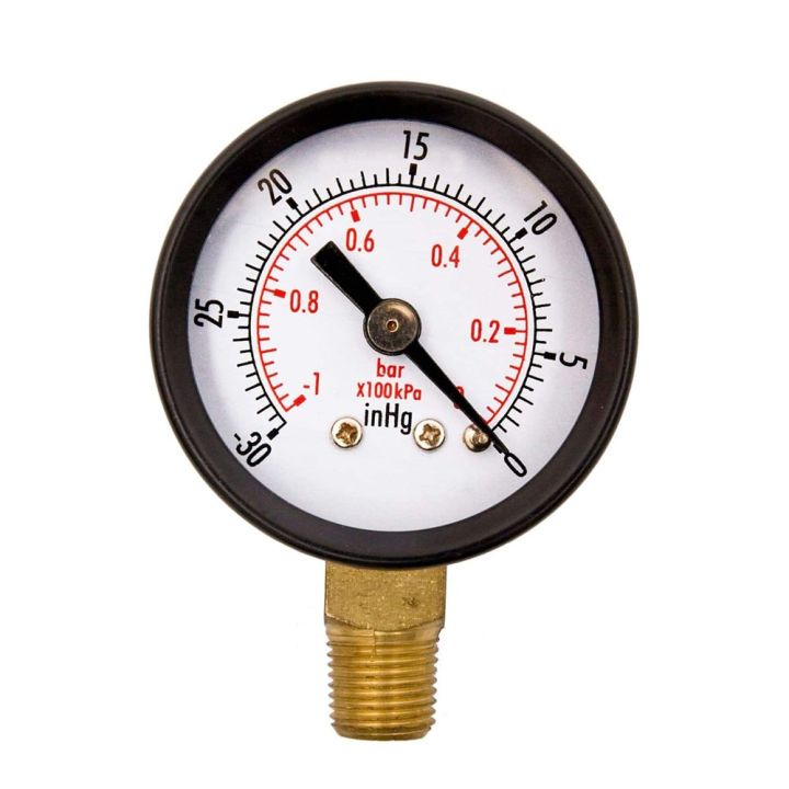 Vacuum Manometer Mini Dial Dual Scale Dial Gauge 1/4 NPT -30HG/0PS ...