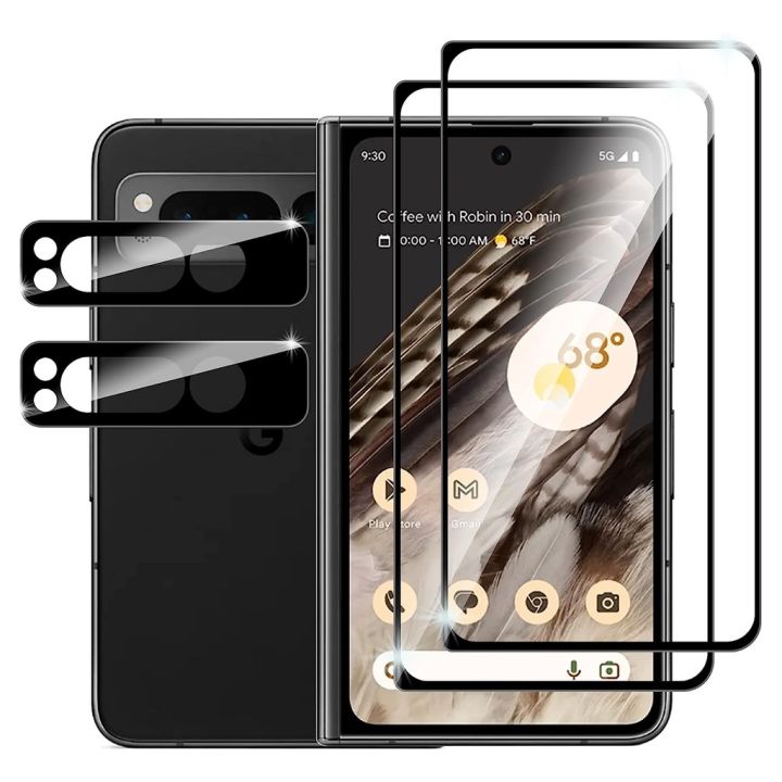 [2 + 2 Pack] for Google Pixel Fold Screen Protector Tempered Glass with ...