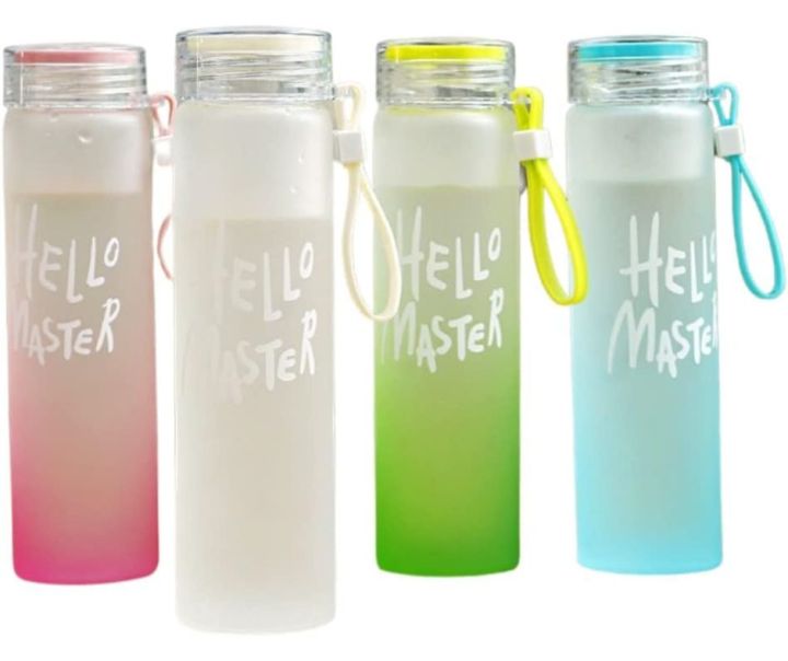 Water Bottle, Hello Master water bottle 400ml, Colorful Slim Bottles ...