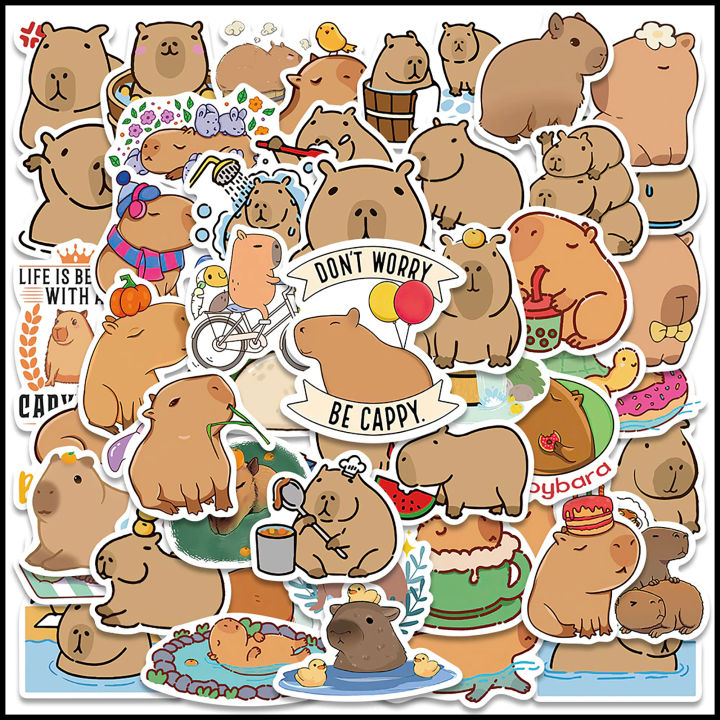 20/40pcs Capybara Stickers Cavy Rodent Stickers for Laptop Scrapbook ...