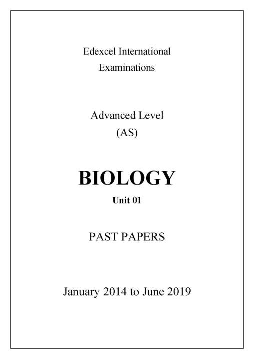 Edexcel AS Biology Unit 1 Past Papers | Daraz.lk