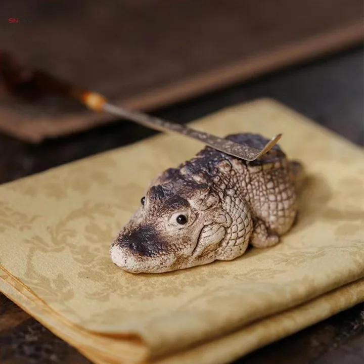 2 Clay Alligator Crocodile Mini Tea Pet Figurine Accessories | Daraz.lk