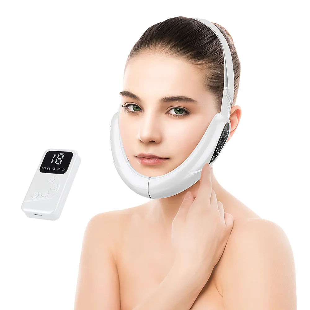 EMS Double Chin V Shape Lift Belt Facial Lifting Massager Face Slimming ...