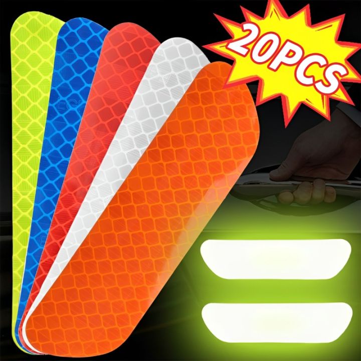 Car Door Reflective Tape Helmet Safety Sticker Wheel Edge Eyebrow ...