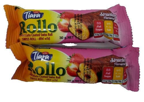 18 pcs pack of Tiara Rollo chocolate coated swiss roll 30g | Daraz.lk