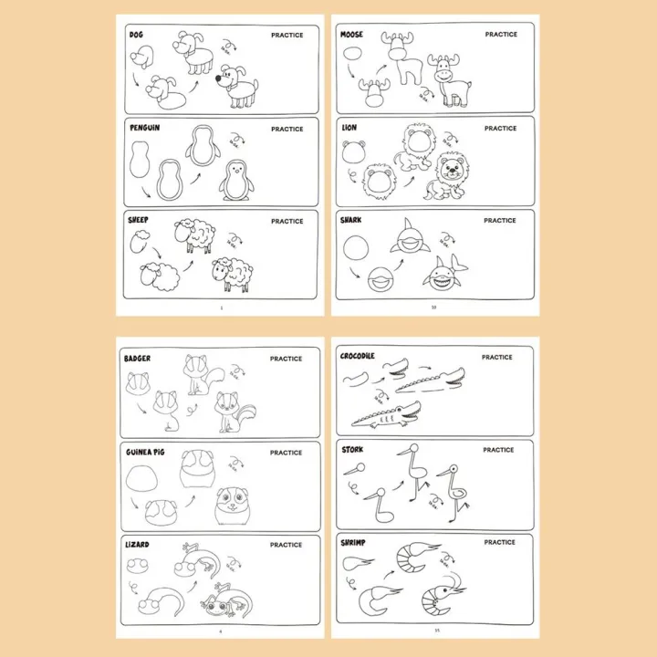 Learning Tool How to Draw Animals Animals Drawing Book Illustrated ...