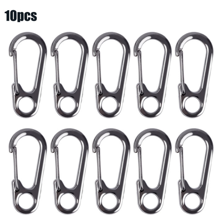 【ThinkWay】20Pcs Mini Carabiners Clips Alluminum Alloy D Type Carabiner ...