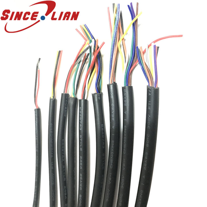 26awg 28 Awg Cable Rvv 2/3/4/5/6/7/8/9/10 Cores Tc Copper Conductor ...