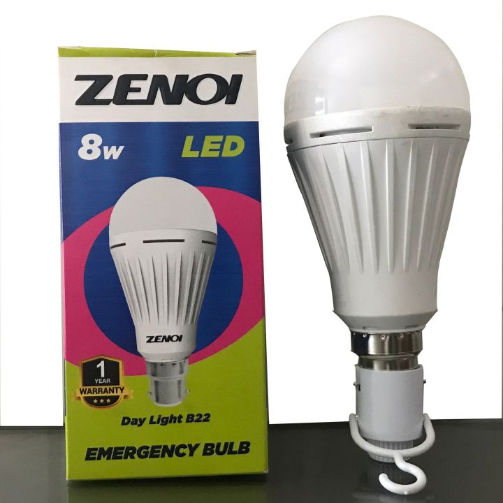 ZENOI Emergency led bulb 8w b22 1 year warranty | Daraz.lk
