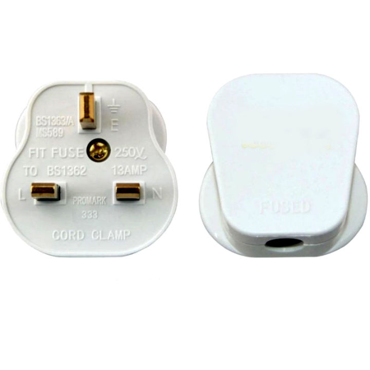 UK 13A 250V Square Pin Plug Top with Fuse | Daraz.lk