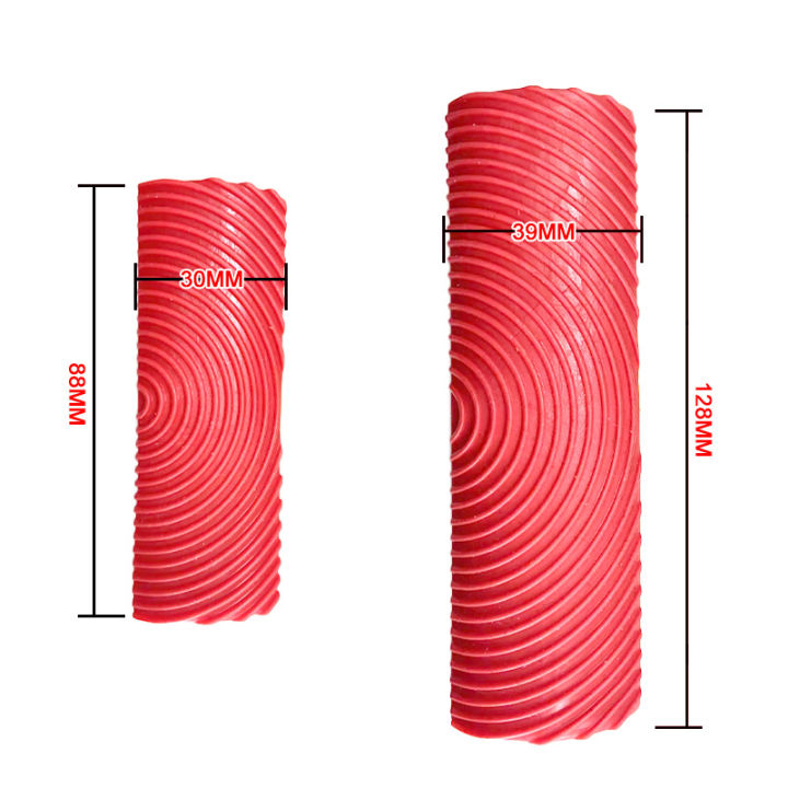 Red Wood Grain Device B Style MS6 opp Bags Pattern Paint Roller Rubber ...