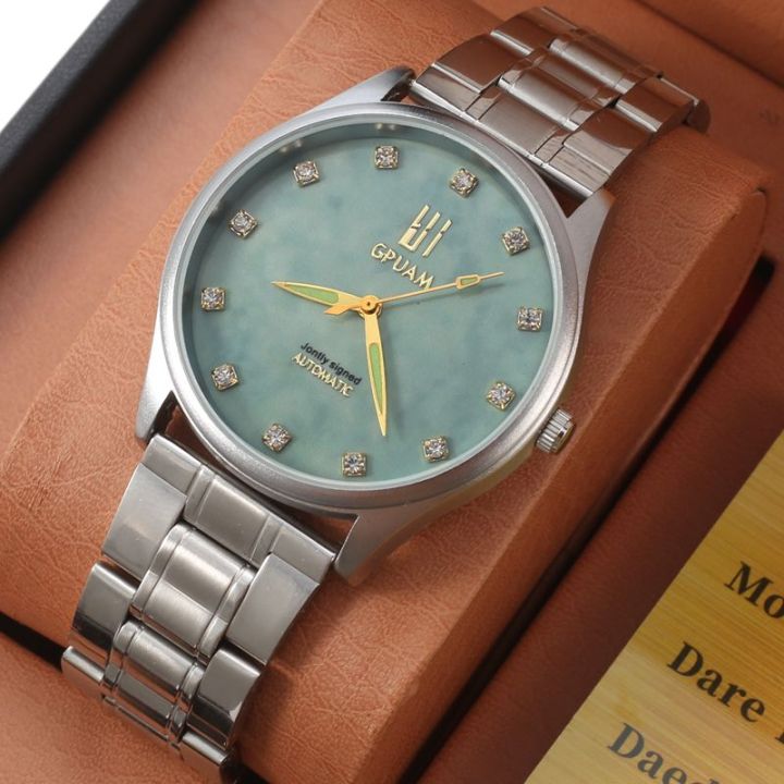 【Hengli jewelry story】Jadeite Couple Watch Large Dial Automatic Men's ...