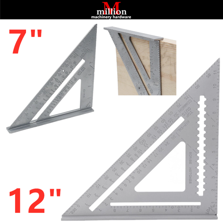millionhardware - 7 Inch / 12 inch Aluminium Alloy Right Angle Triangle ...