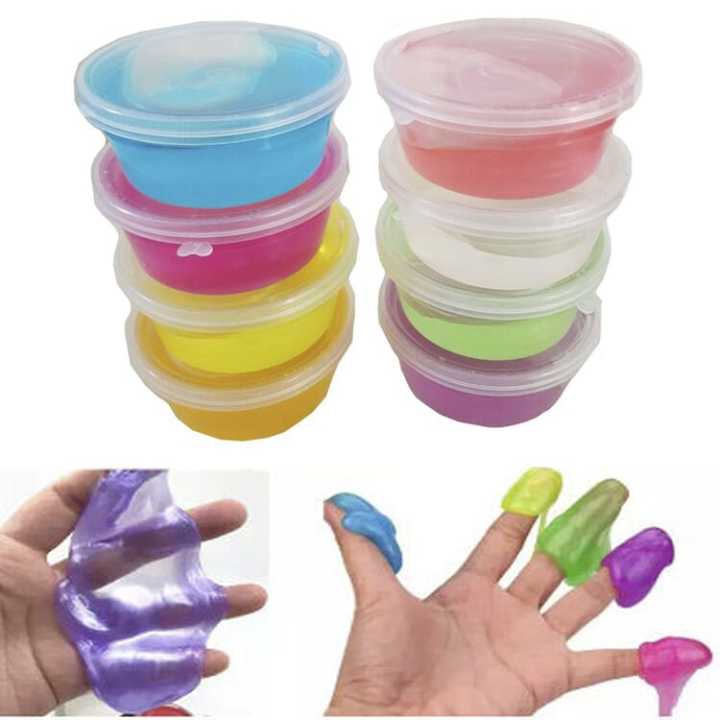 6 Piece Magicwand Bubble Making DIY Crystal Clay Slime for Kids 100 % ...