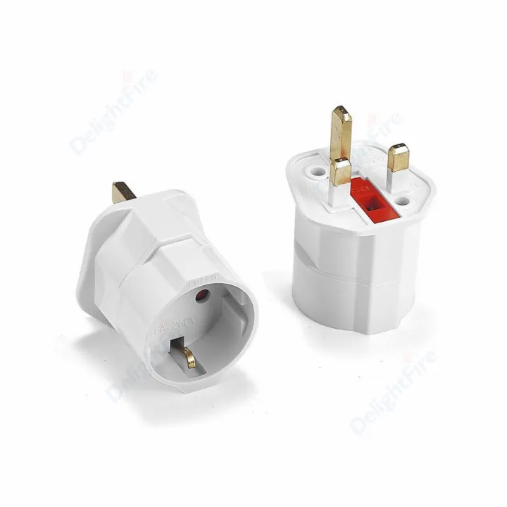 UK Plug Adapter Type G Fused Plug Universal Copper Converter European ...